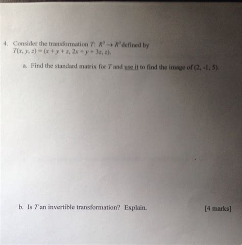 solved consider the transformation t r 3 rightarrow r 3
