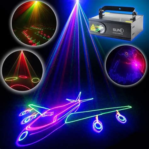 SUNY Stage Lighting Full Color ILDA RGB Laser DJ LCD Light Red Green