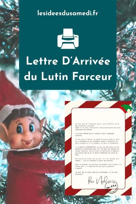 Imprimez La Lettre D Arriv E Du Lutin Farceur Les Id Es Du Samedi