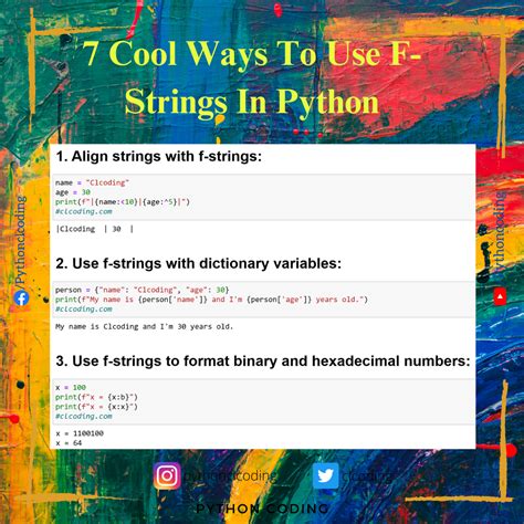 7 cool ways to use f strings in python