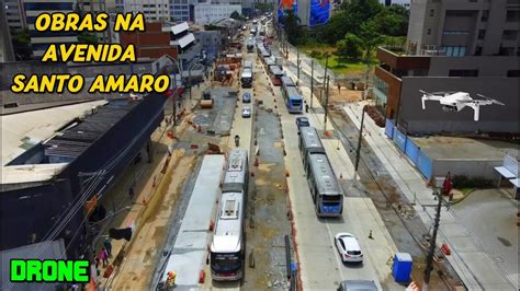 Drone sobrevoa as obras de requalificação da Avenida Santo Amaro São