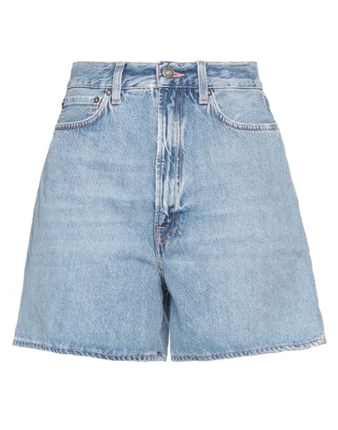 MADE IN TOMBOY Blue Womens Denim Shorts YOOX In 2024 Denim