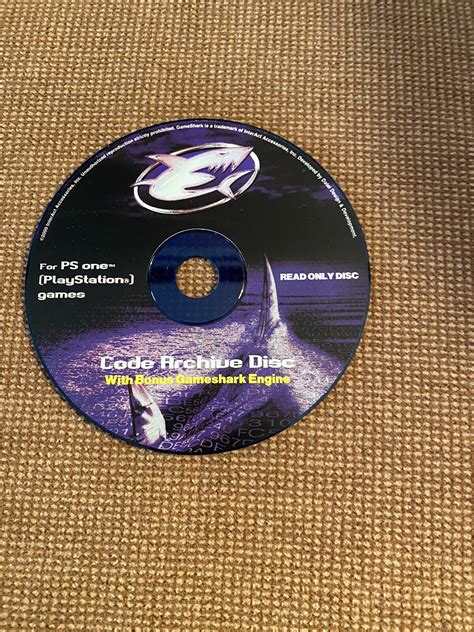 Gameshark Code Archive Disc For Ps One Playstation Games Disc Only Ebay