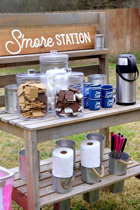 Camping Party Birthday Party Ideas Photo 27 Of 37 In 2024 Beach Bbq