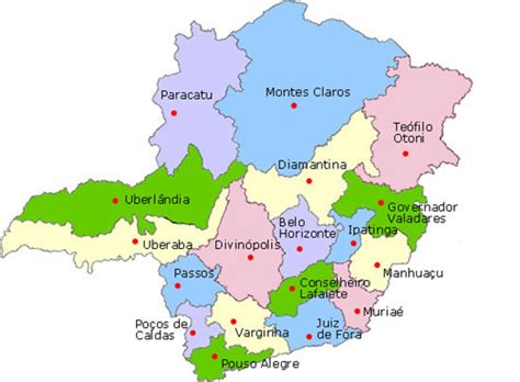 Mapa Das Cidades De Minas Gerais MG Encontra Minas Gerais