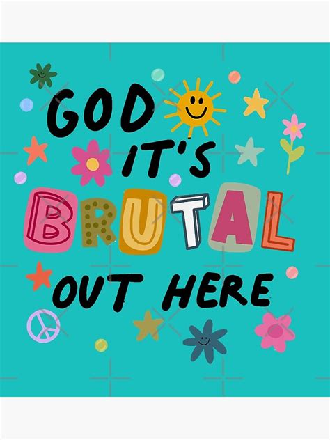 God Its Brutal Out Here Olivia Rodrigo Sour Vintage Metal Print By