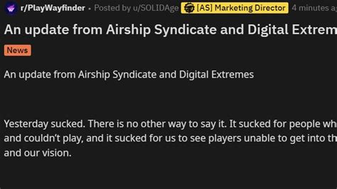 Wayfinder来自 Airship Syndicate 和 Digital Extremes 的进度更新消息 哔哩哔哩