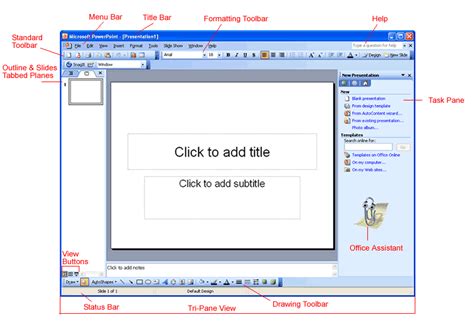 parts of the ms powerpoint