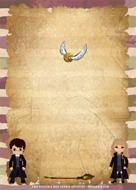 Free FREE Printable Harry Potter Baby Shower Invitation Templates