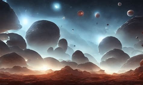 Beautiful Alien Landscape With Planets In The Sky Stable Diffusion