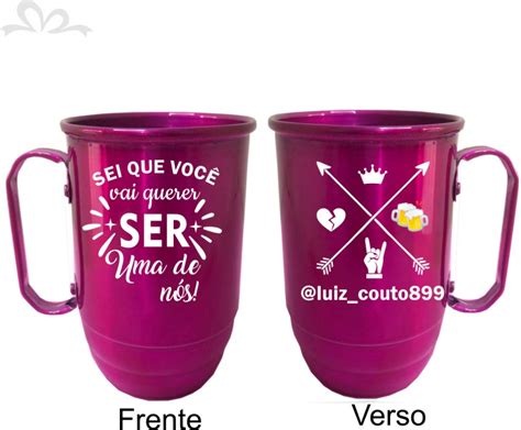 Caneca AlumÍnio Personalizada Nome Sei Que Você Vai Querer Ser