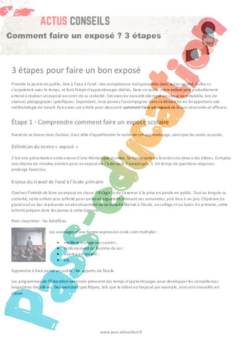 Comment Faire Un Expos Tapes