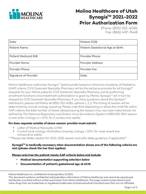 Fillable Online Molina Healthcare Molina Medicare Prior Authorization