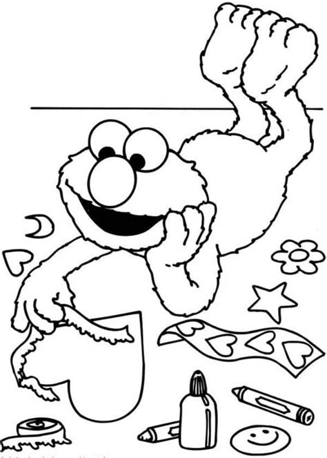 Elmo Birthday Coloring Pages