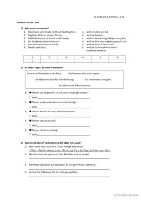 354 Weil Deutsch DAF Arbeitsblätter pdf doc