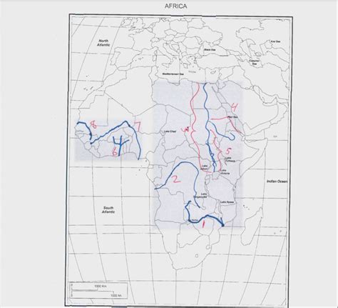 Econ Africa Map Quiz Rivers Diagram Quizlet