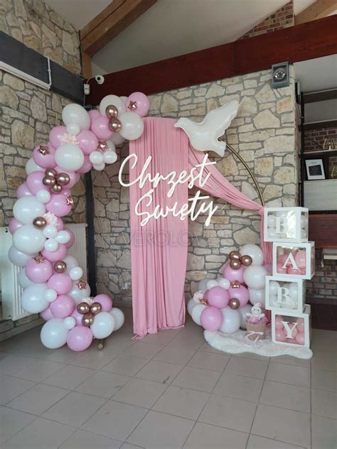 Cianka Balonowa Dekoracja Na Roczek Chrzest Wi Ty Cz Stochowa
