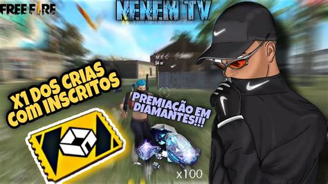 FREE FIRE AO VIVO X1 DOS CRIAS 4x4 SALAS PREMIADAS LIVE ON