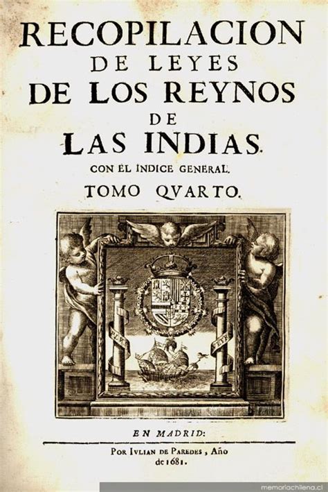 Recopilación de leyes de los reinos de las Indias mandadas imprimir y