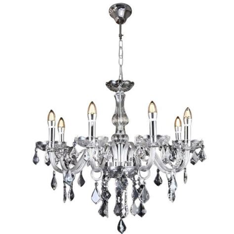 LUSTRE CANDELABRO DE CRISTAL 6 BRAÇOS TRANSLUCIDO CAROLINA