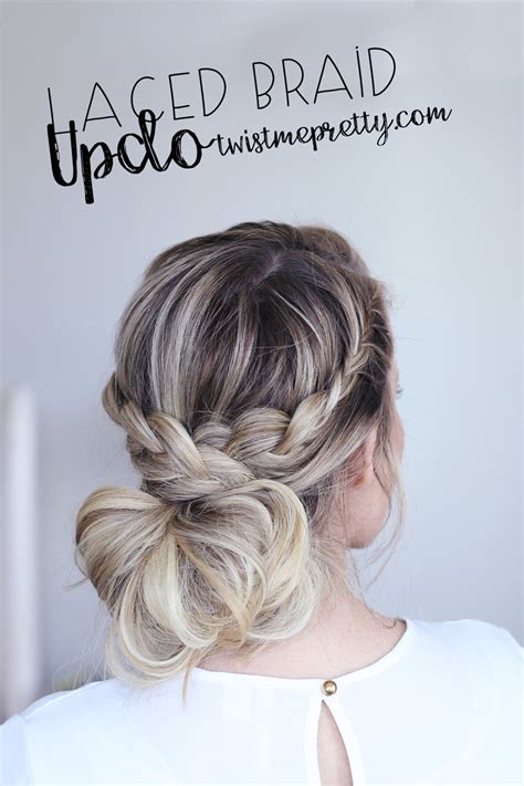 Laced Braid Updo Twist Me Pretty