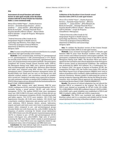 pdf validation of the brazilian 6 item female sexual function index fsfi 6 in mid aged women