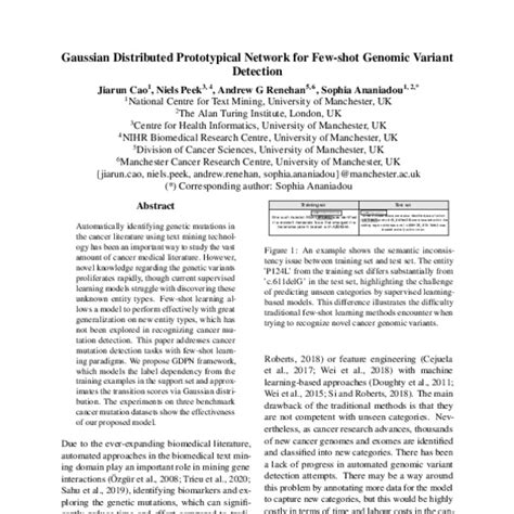 Gaussian Distributed Prototypical Network For Few Shot Genomic Variant