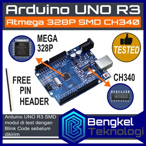 Jual Arduino Uno R Atmega P Smd Ch Sudah Di Test Dengan Blink