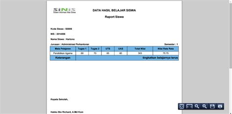 sistem informasi nilai siswa sinis berbasis web dengan php mysql fpdf dan bootstrap pro
