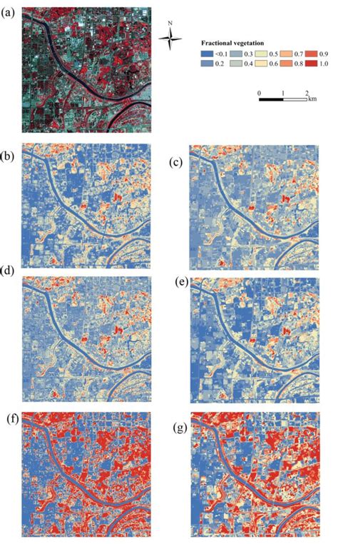 a the standard false color composite of the sentinel 2 image b download scientific