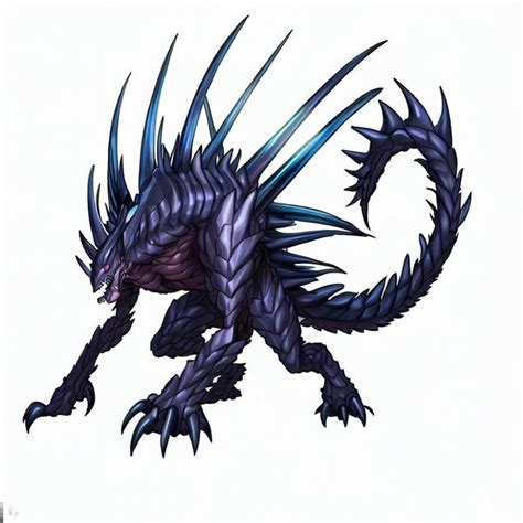 Draconic Body Spear Monster Full Body Anime Style Criador De Imagens