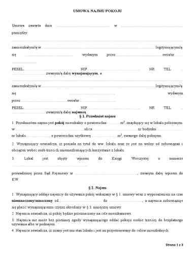 Gotowe wzory umów najmu mieszkania do pobrania PDF i Word