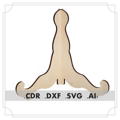 Plate Stand Laser Cut Vector Files For CNC DXF Svg Ai Cdr Etsy