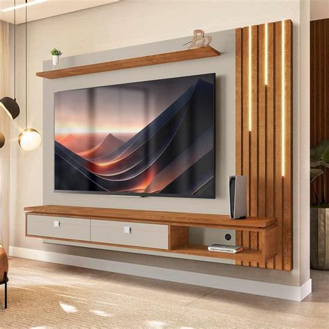 Painel Home Suspenso Ripado Led Tv Casas Bahia
