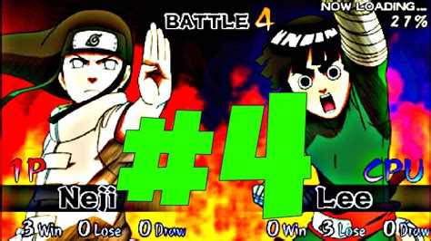 Naruto Ultimate Ninja Heroes Vs Mode Gameplay 4 Neji Hyūga Vs Rock