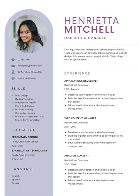 Free Printable Resume Templates You Can Customize Canva Off