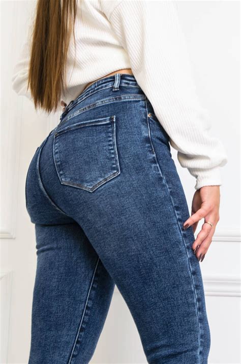 Spodnie Jeansowe Skinny Z Wysokim Stanem Plus Size Olika