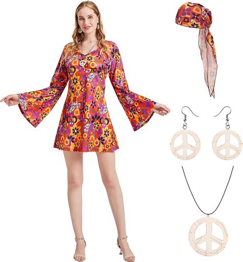 Churgigi Er Jahre Bekleidung Damen Hippie Kost M Damen Hippie Kleid