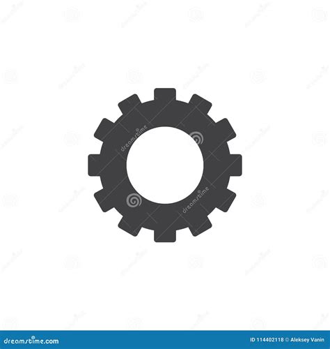 Icono Del Vector De La Rueda Dentada Ilustración del Vector