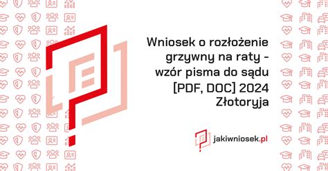 Złotoryja Wniosek o rozłożenie grzywny na raty wzór pisma do sądu