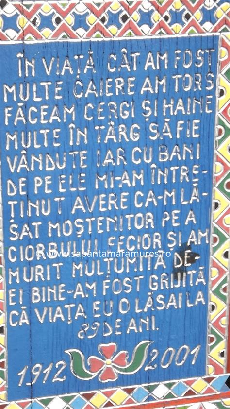Cimitirul Vesel Epitaf Sapanta Maramures