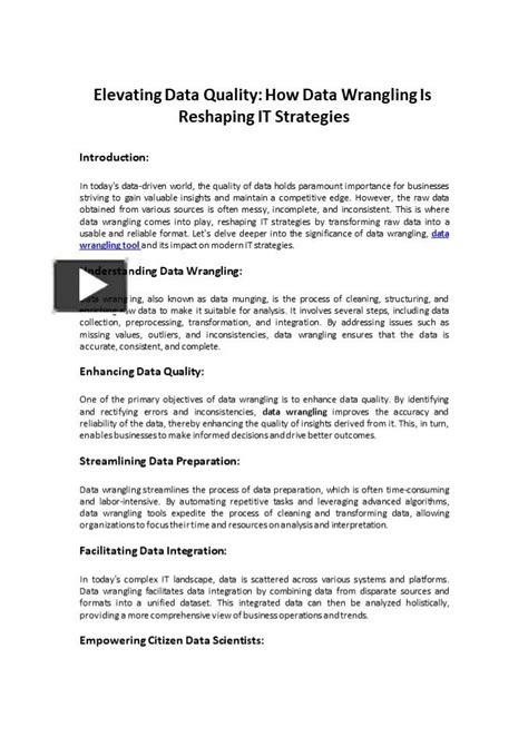 PPT How Data Wrangling Is Reshaping IT Strategies PowerPoint