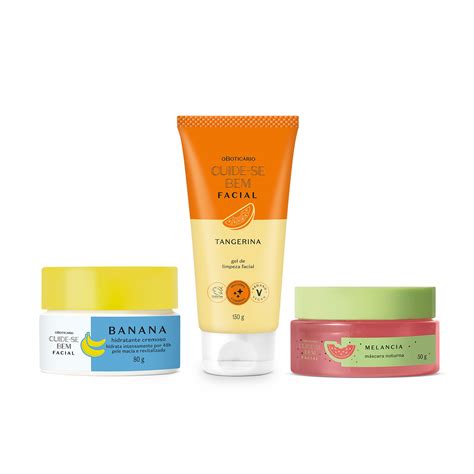Combo Cuide Se Bem Feira Cuidados Faciais Gel De Limpeza Tangerina