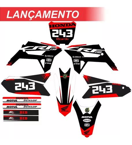 Kit Adesivos Graficos Crf 230 Biker R1de Ride Original Pv