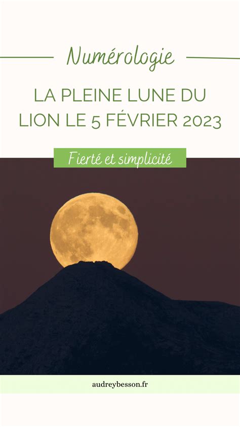 La pleine lune du lion le 5 février 2023 Astrologie Numérologie