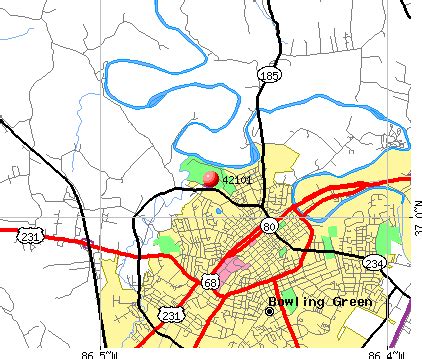 Bowling Green Ky Zip Code Map Maping Resources