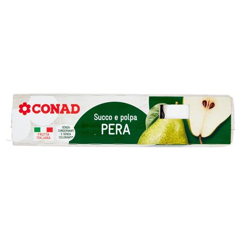Succo E Polpa Brick Pera 200 Ml X 3 Conad Conad