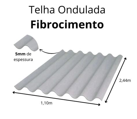 Telha Brasilit Ondulada Em Fibrocimento X X Mm
