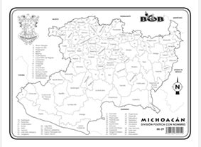 MI29 Michoacán División política c n 200 pzas Ediciones Bob Shop
