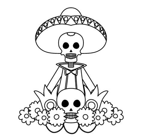 Dibujos de El Día de Muertos para Colorear Gran colección 2020